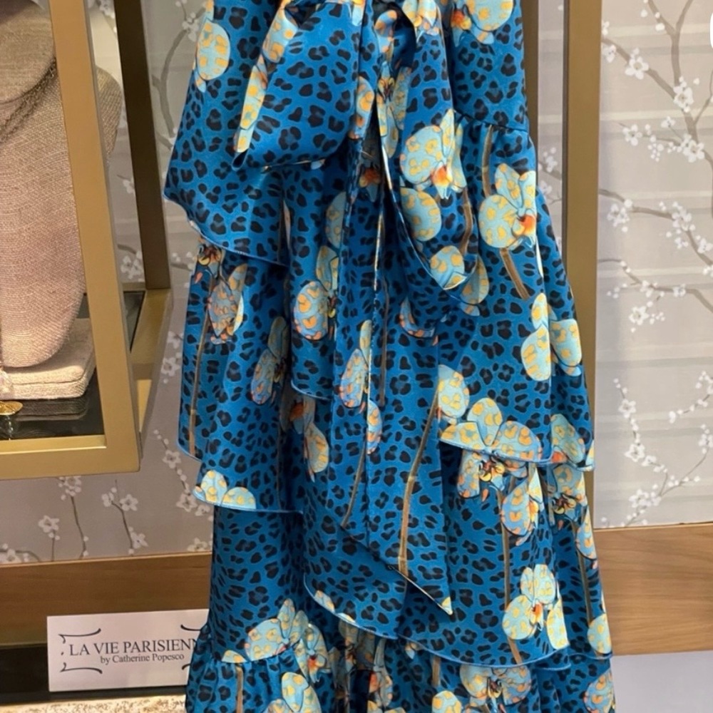 Borgo De Nor | Dresses | Borgo De Nor Coco Silk Crepe Orchid Leopard ...